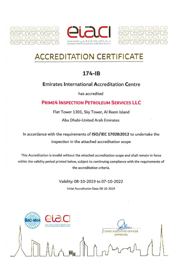 Accreditations – Prime4 Inspection